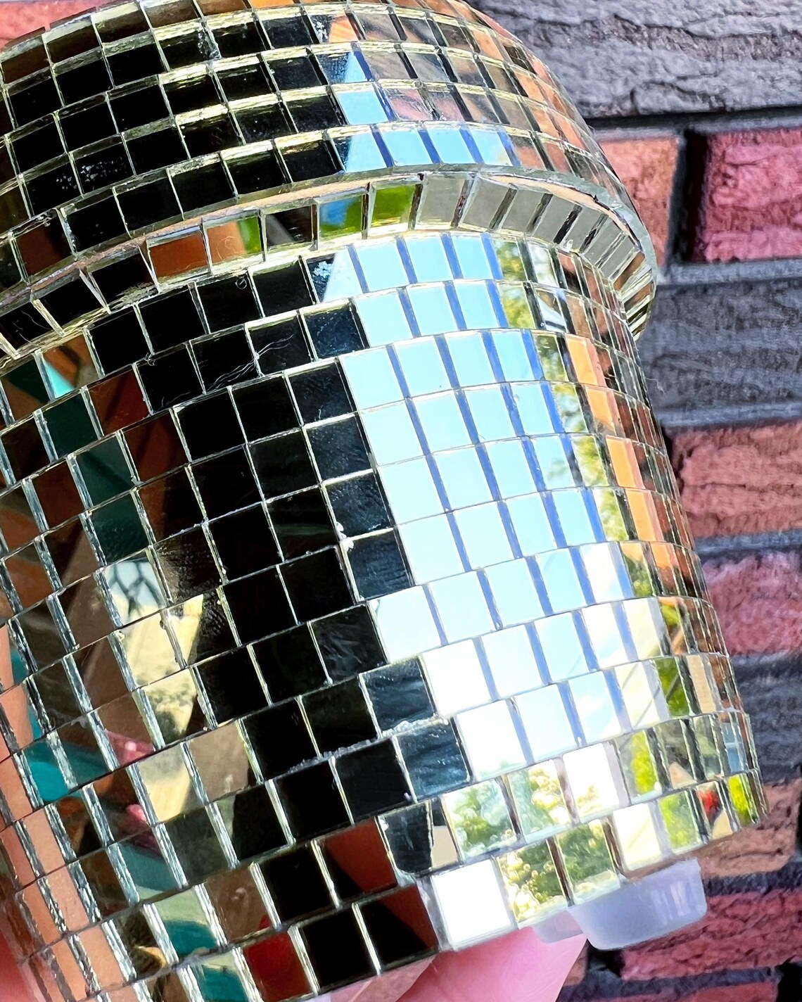 Medium Golden Disco Pot 80s Plant Home Decor Garden Botanical Gardening ...