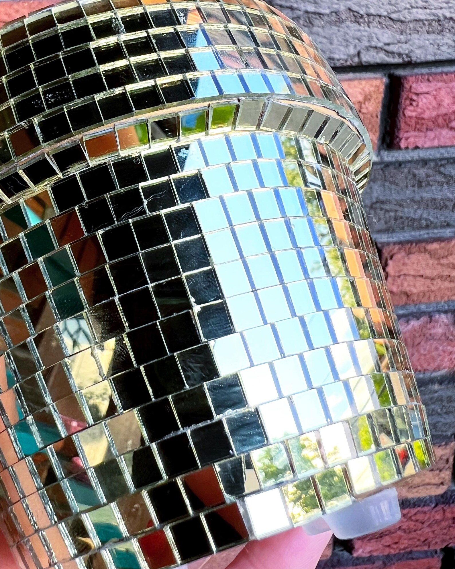 Medium Golden Disco Pot 80s Plant Home Decor Garden Botanical Gardening ...