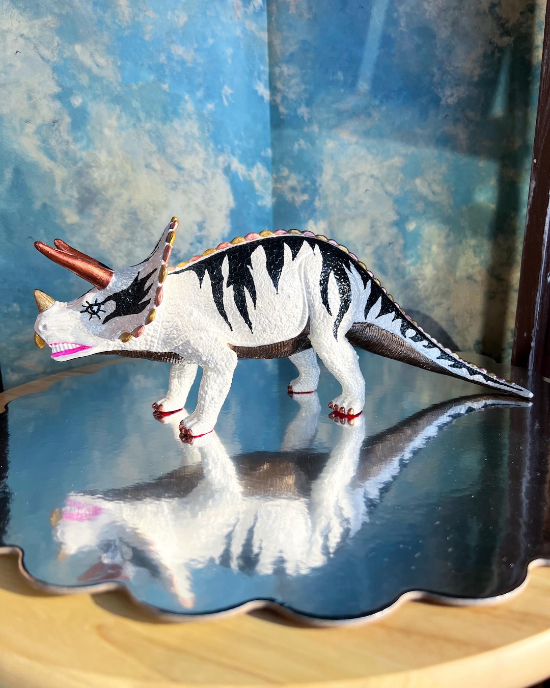 Big Triceratops Dinosaur Metallic Gold Silver Bronze Decoration Gift ...