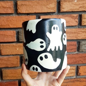 Big Spooky Ghost Pot Planter Plants Glow in the Dark Halloween ...