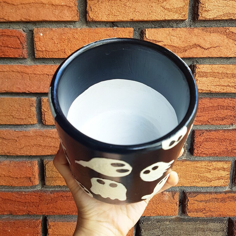 Big Spooky Ghost Pot Planter Plants Glow in the Dark Halloween - Etsy