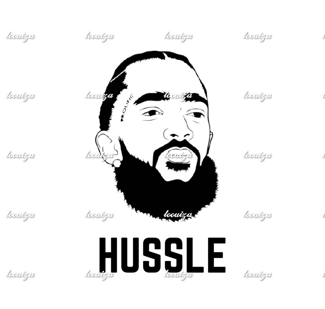 Nipsey Hussle Svg Cricut Cut File Nipsey Hussle Portrait Etsy