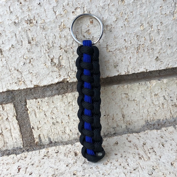 Blue Line Keychain - Etsy
