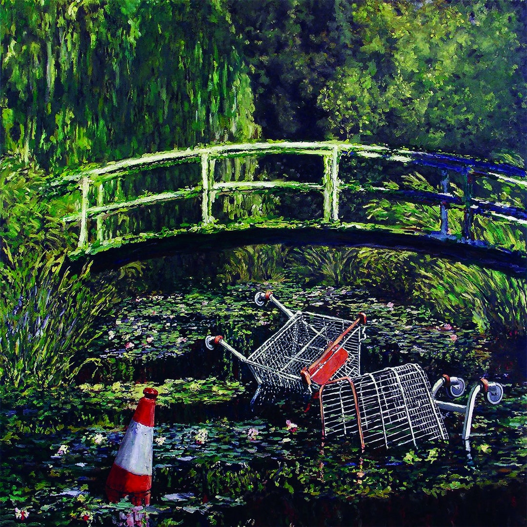 Banksy Shopping Cart Print, Banksy Street Art, Banksy Graffiti Art ...