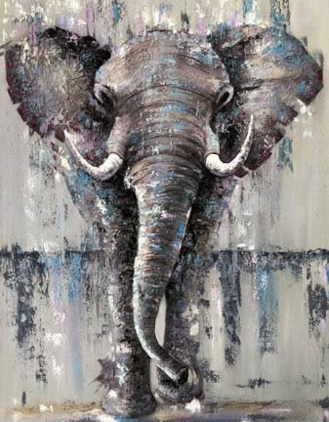 Elephant Abstract Print, Wildlife Abstract, Elephant Abstract Poster ...
