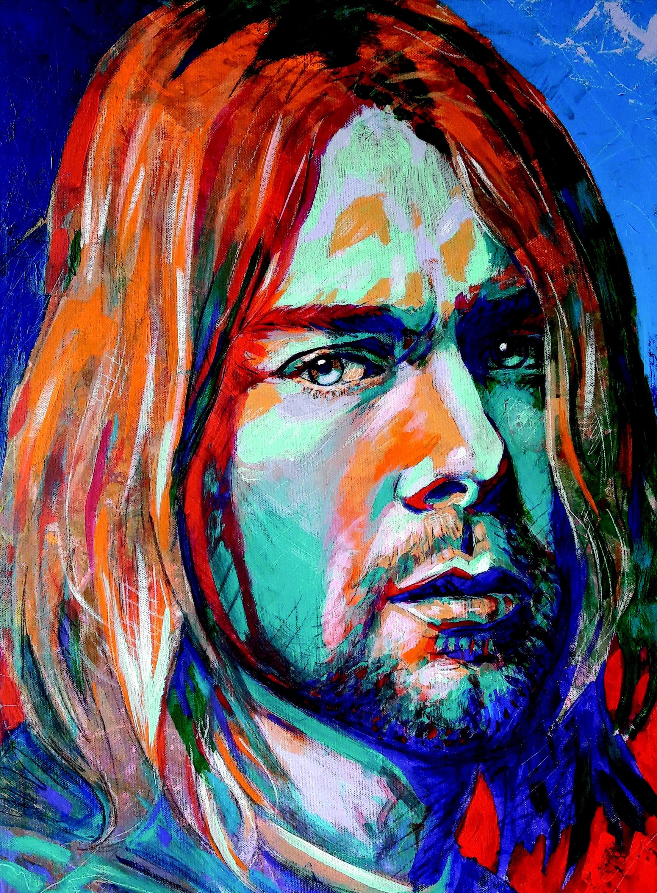 Kurt Cobain Abstract, Punk Rock Legend, Canvas Print, Poster Paper ...
