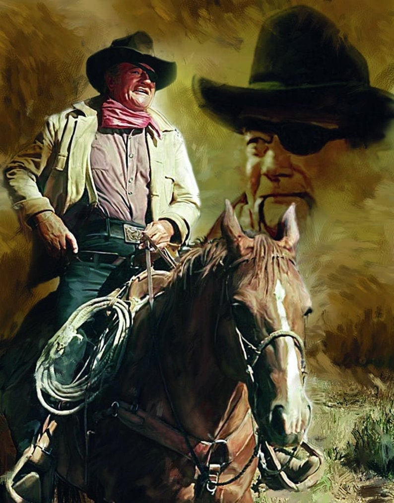 John Wayne Print, John Wayne Poster, Canvas Print, Acrylic Image - Etsy