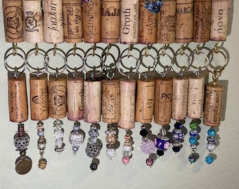 Wine Cork Key Chain Cork Keychain Recycled Wine Cork Wine Cork Wine ...