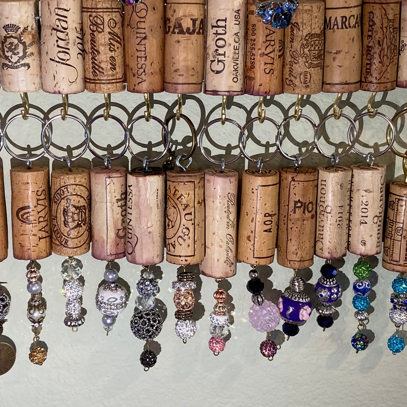 Wine Cork Keychain - Etsy