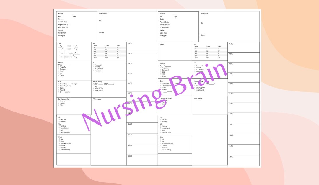 2 Patient Nurse Brain - Etsy