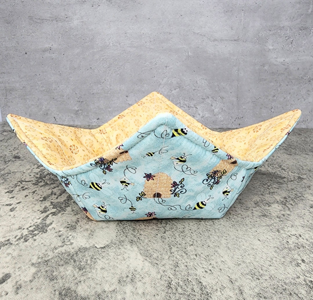 Bowl Cozy, Microwavable. Bee Boppin Bees - Etsy