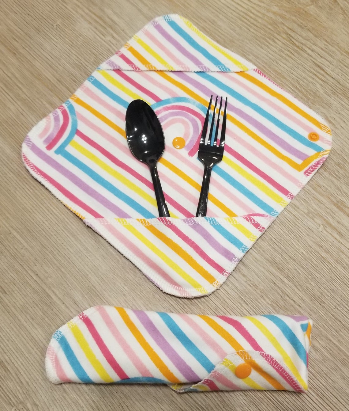 Lunchbox Napkins Set. Silverware Wrap Napkins. Flannel Lunch | Etsy