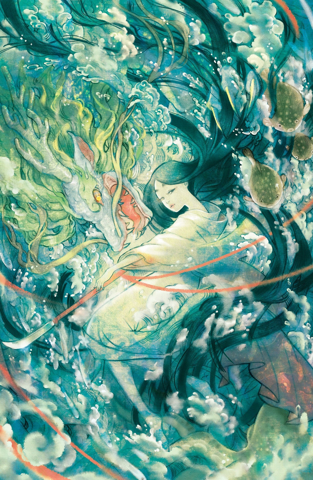 Water Dragon | Art Print | Original Art - Etsy