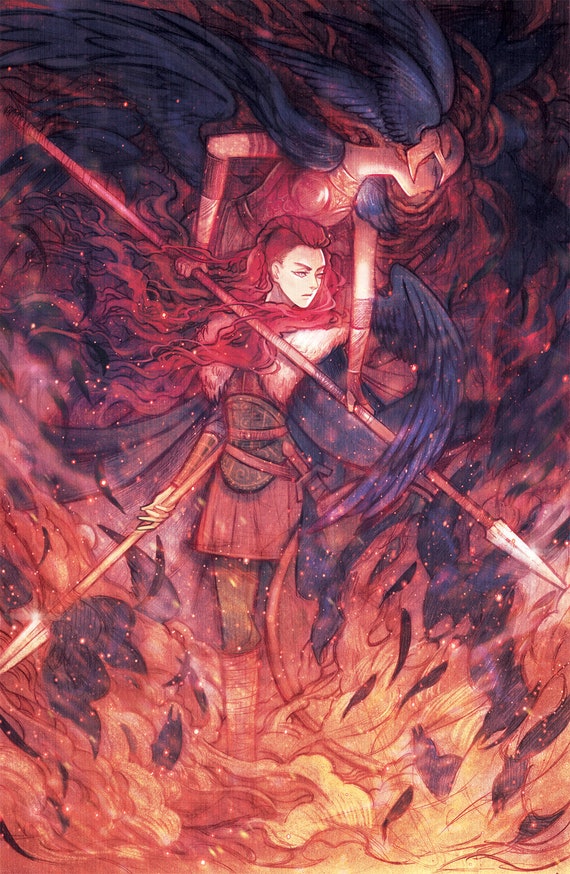 Valkyrie Art Print Original Art - Etsy