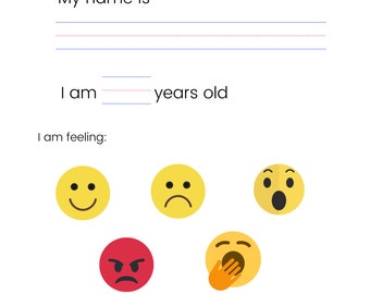 Feelings, All About Me, Pre Kindergarten Worksheet, Kindergarten ...