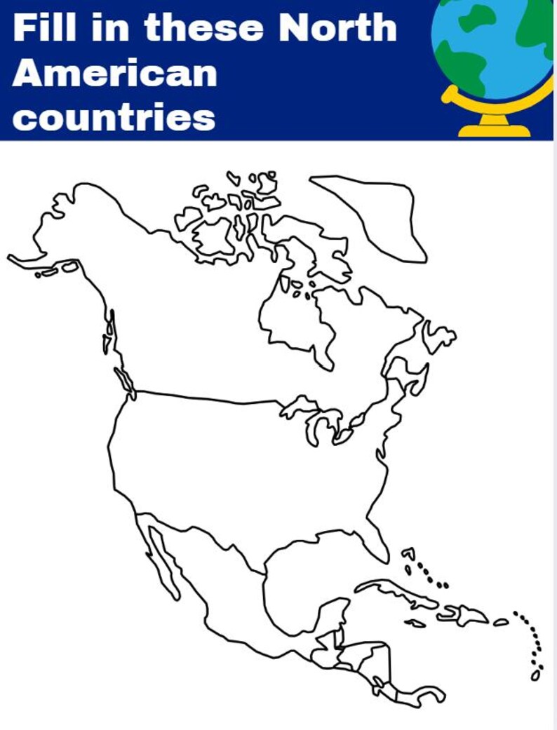 North America Homeschool Unit | 53-page Geography Worksheets & Country ...