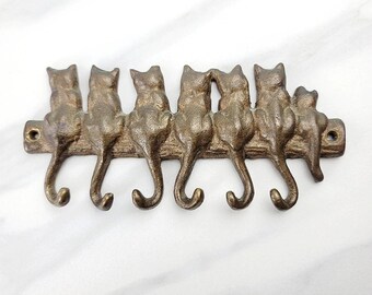 Brass Cat Key Holder - Etsy