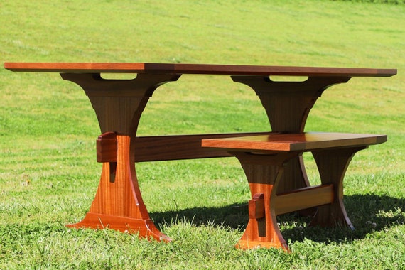 Modern Trestle Dining Table | Etsy