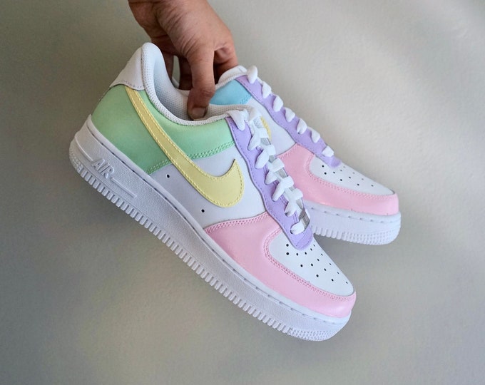 Pastel Custom Nike Air Force 1 Pastel Multicolor Custom Nike - Etsy