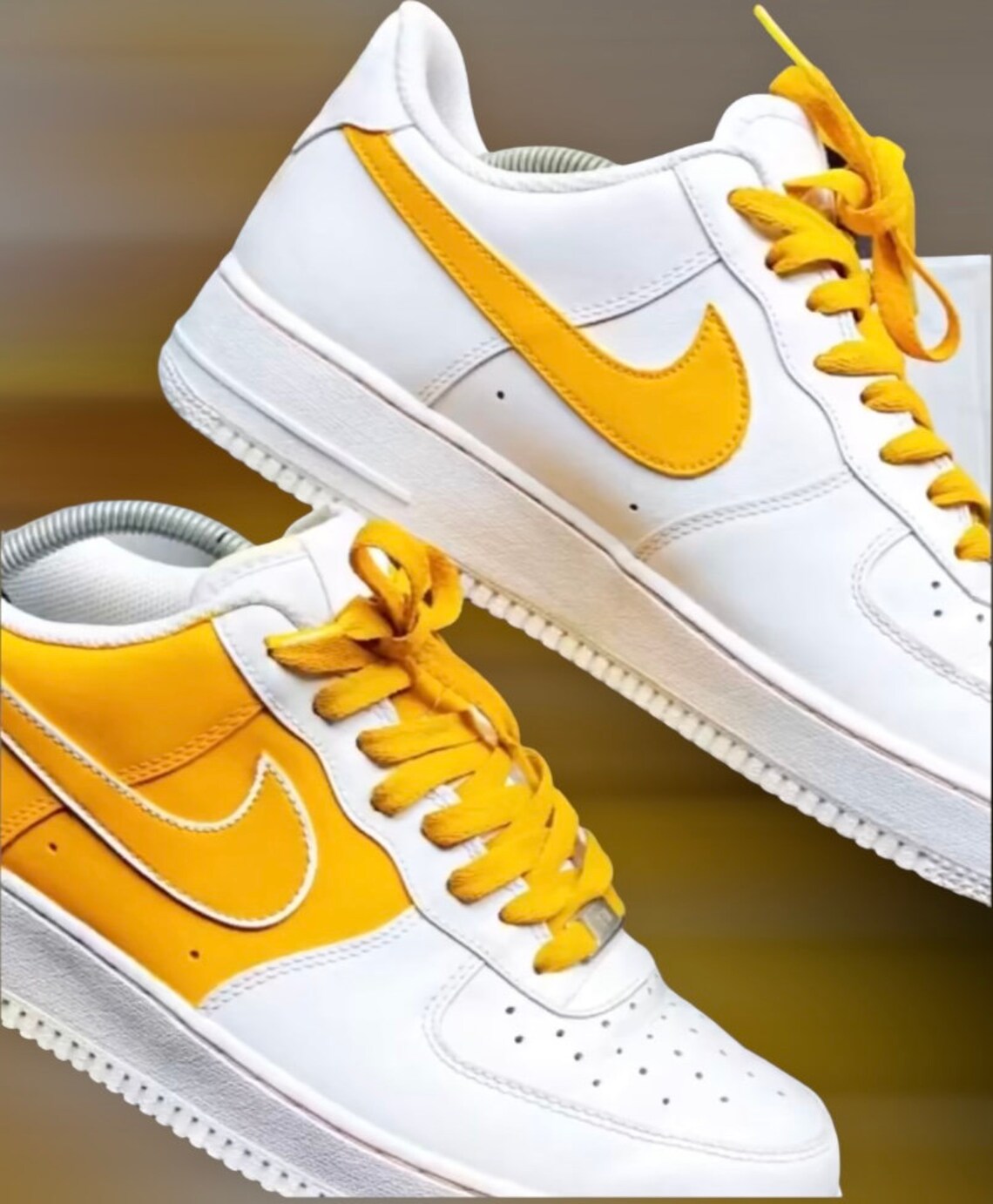 Yellow Air Force 1 - Custom Nike Air Force 1 - Yellow Tones Custom Air ...