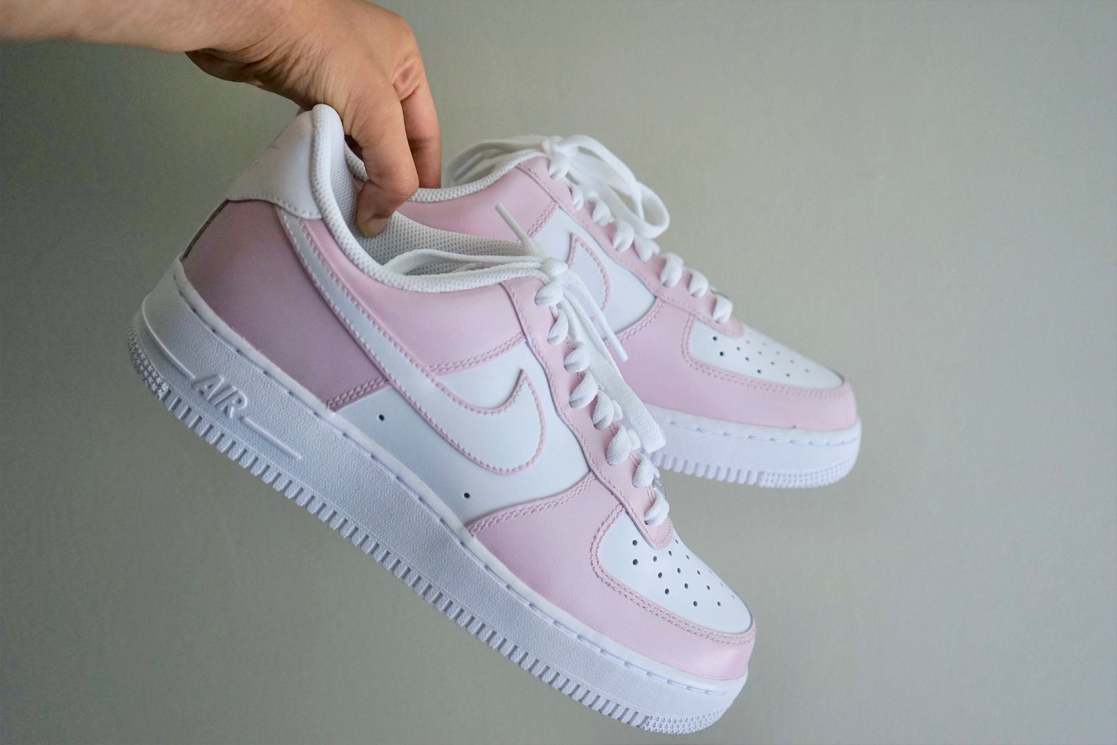 Pink Custom Air Force 1 - Custom Nike Air Force 1 - Pink Tones Custom ...