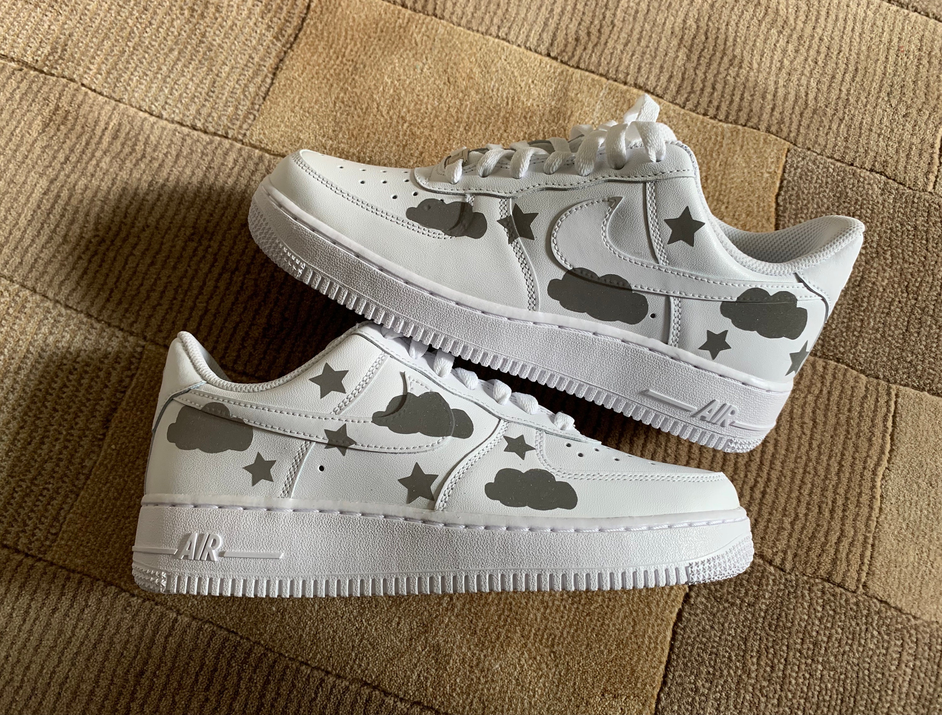 Cloud Reflective Air Force 1 Custom Nike Air Force 1 Cloud - Etsy
