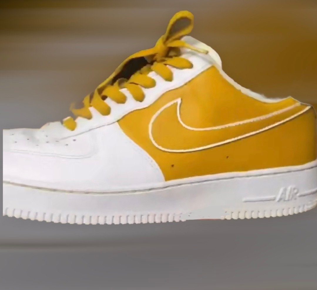 Yellow Air Force 1 Custom Nike Air Force 1 Yellow Tones | Etsy