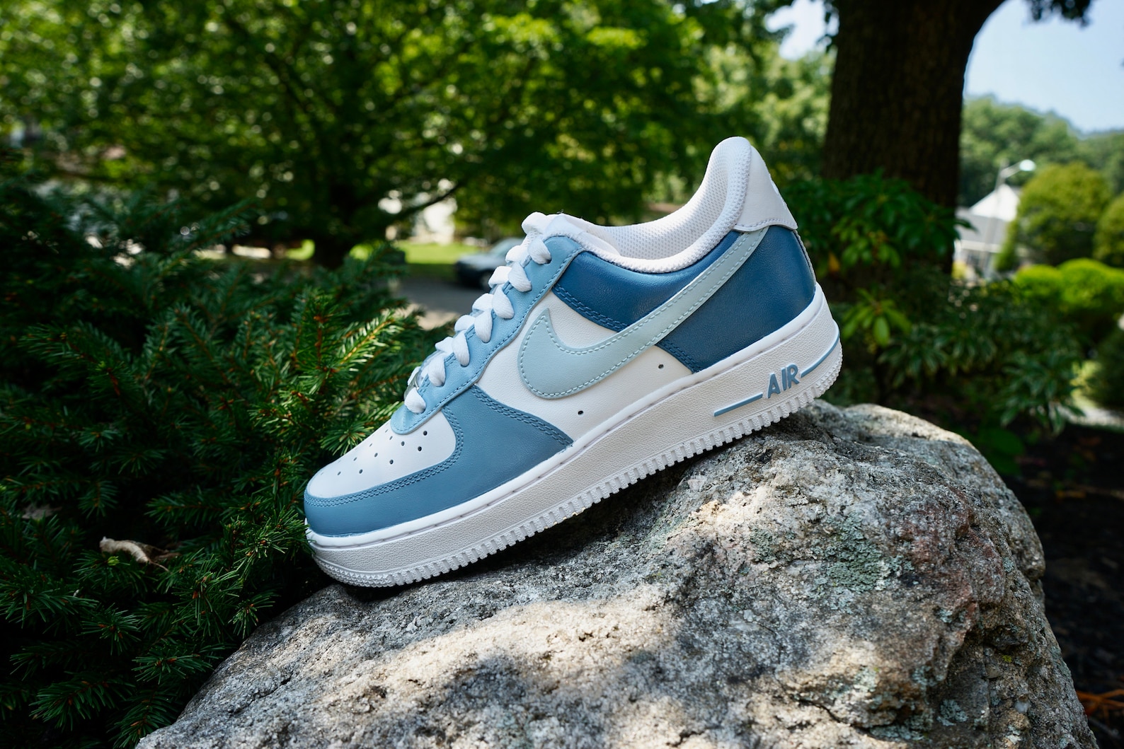 Blue Air Force 1 Blue Tones Custom Air Force 1snike Air - Etsy