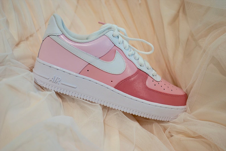Pink Air Force 1 Custom Nike Air Force 1 Pink Tones Custom - Etsy