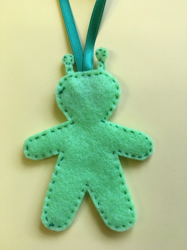 Hanging Felt Alien Ornament - Etsy