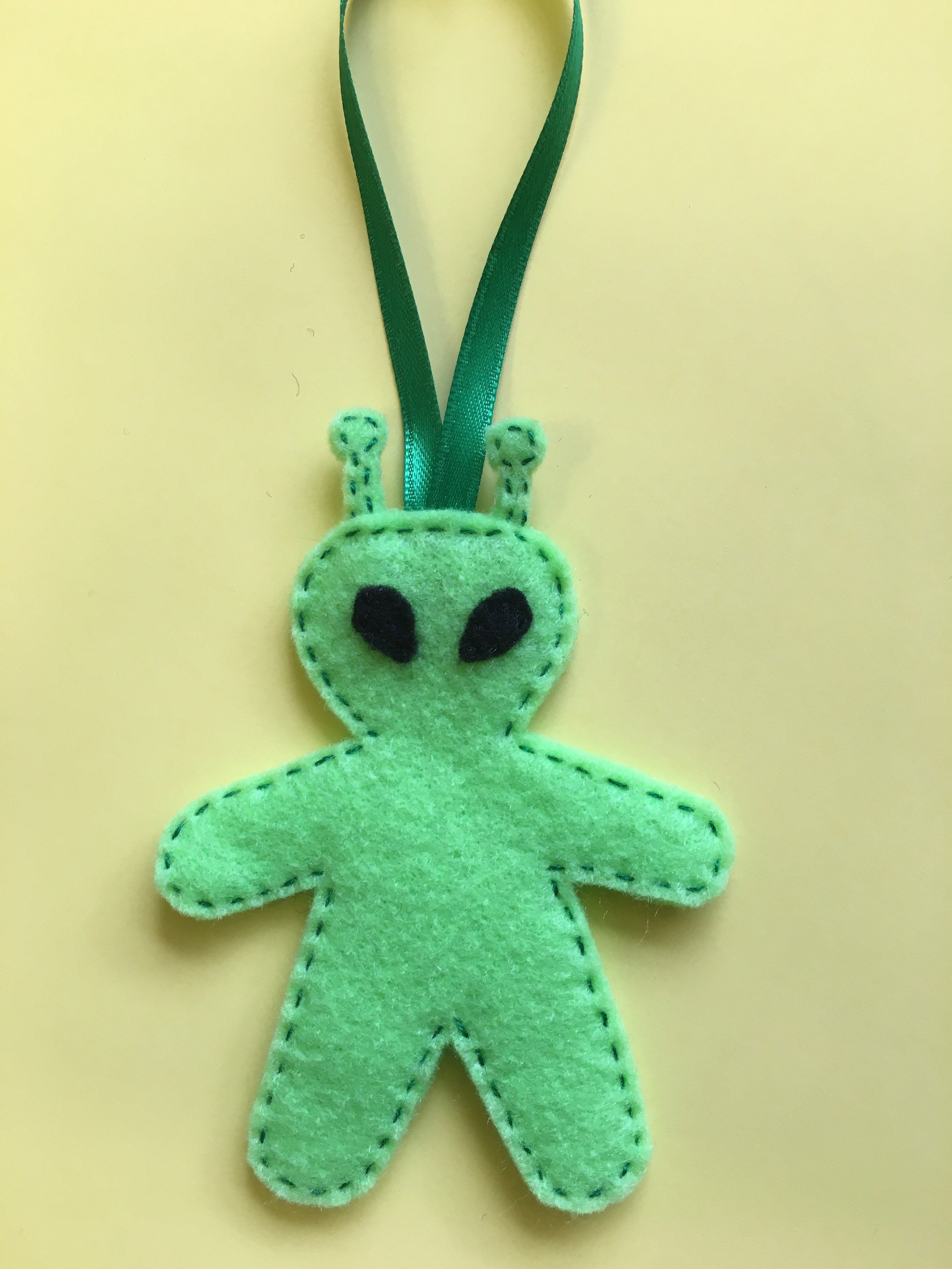Hanging Felt Alien Ornament - Etsy