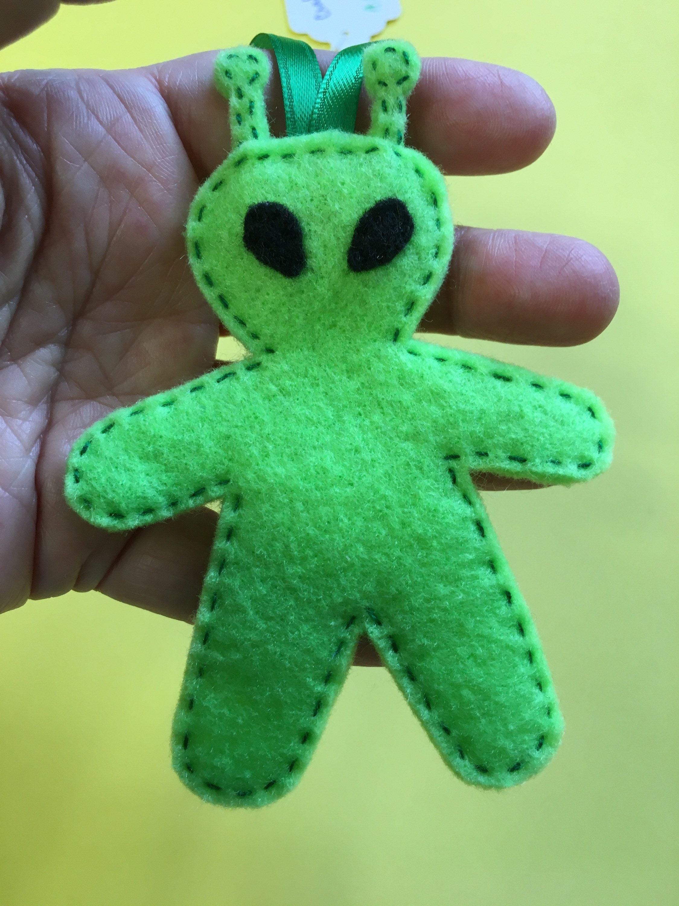 Hanging Felt Alien Ornament - Etsy