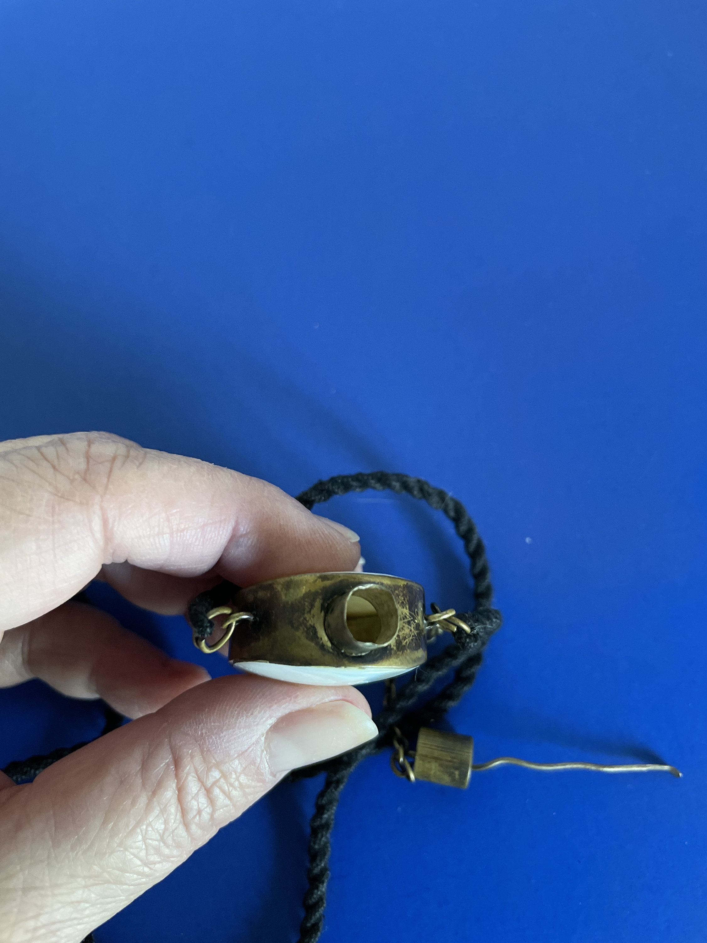 Vintage Mother of Pearl Snuff Box Necklace - Etsy