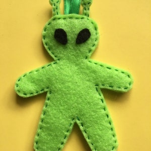 Hanging Felt Alien Ornament - Etsy
