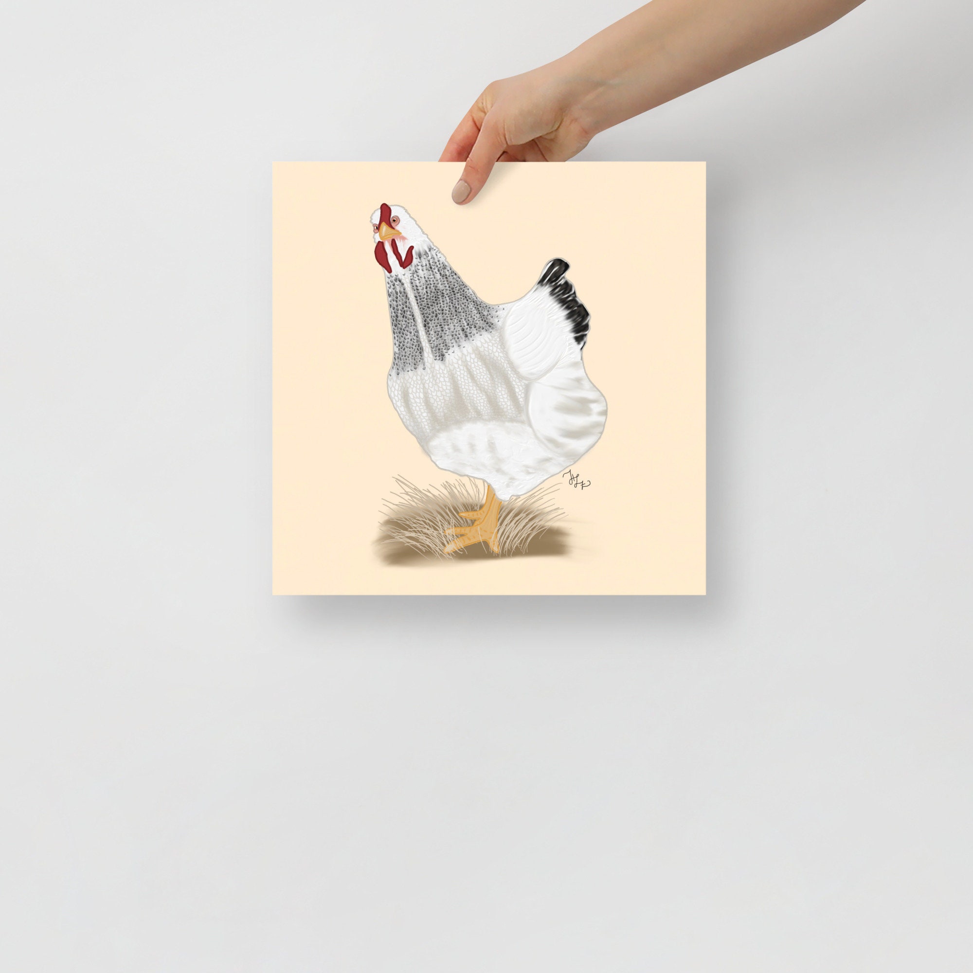 Chicken Printable Wall Decor, Animal Farm Print, Original Chicken Wall ...