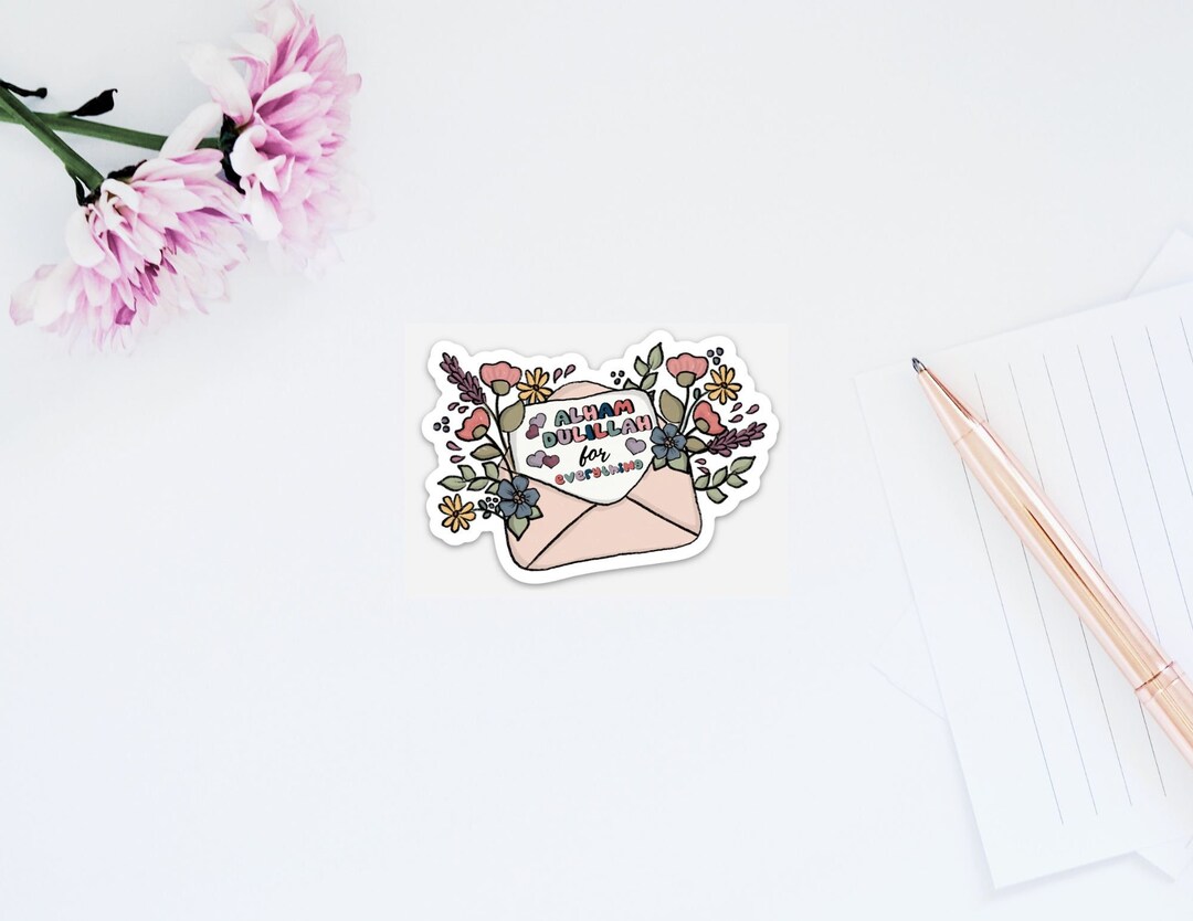 Islamic Envelope Flower Alhamdulillah for Everything| Sticker | Cute ...