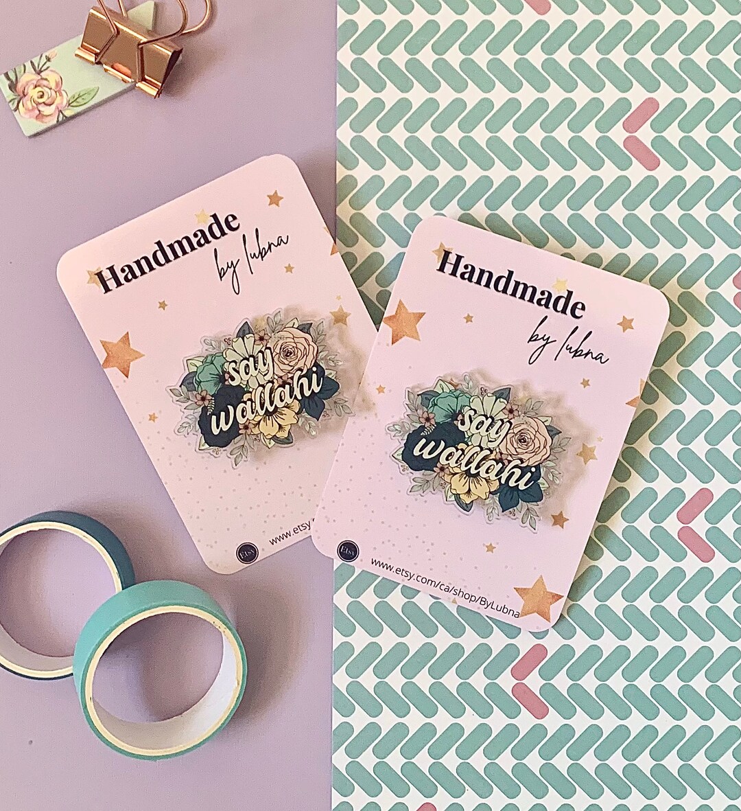 Say Wallahi Floral Acrylic Magnet| Acrylic Magnet | Islamic Art ...