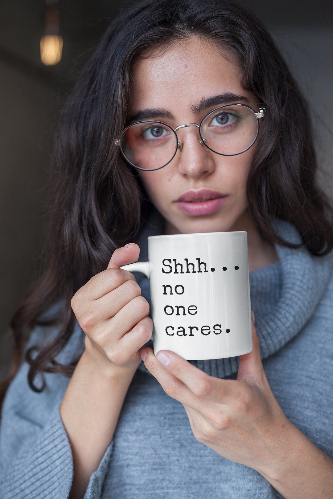 Shhh No One Cares Coffee Cup Funny Snarky Coffee Mug Sarcastic Mug ...
