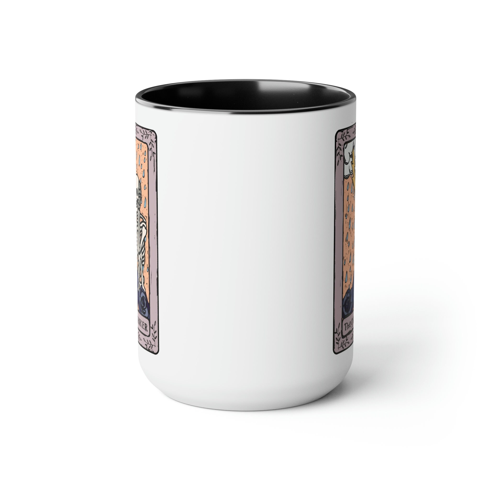 Tarot Card Mug ADHD Coffee Cup 15 Oz Skull Coffee Mug Whimsioth ...