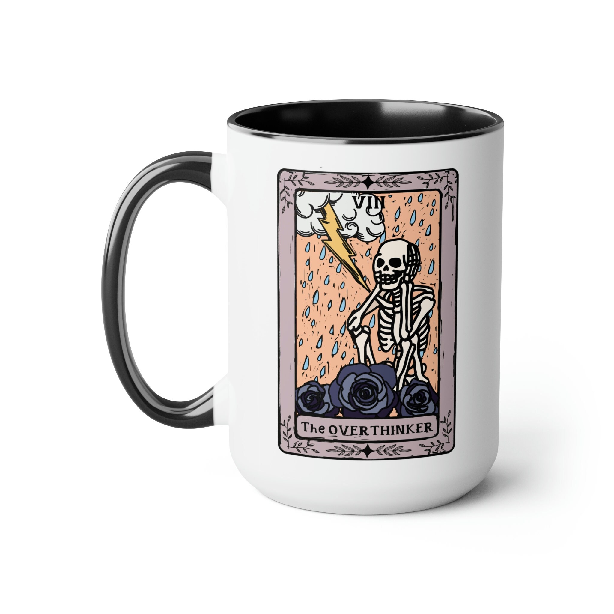 Tarot Card Mug ADHD Coffee Cup 15 Oz Skull Coffee Mug Whimsioth ...