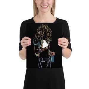 Robert Plant Poster Matte Thick Paper - Original Art - Etsy