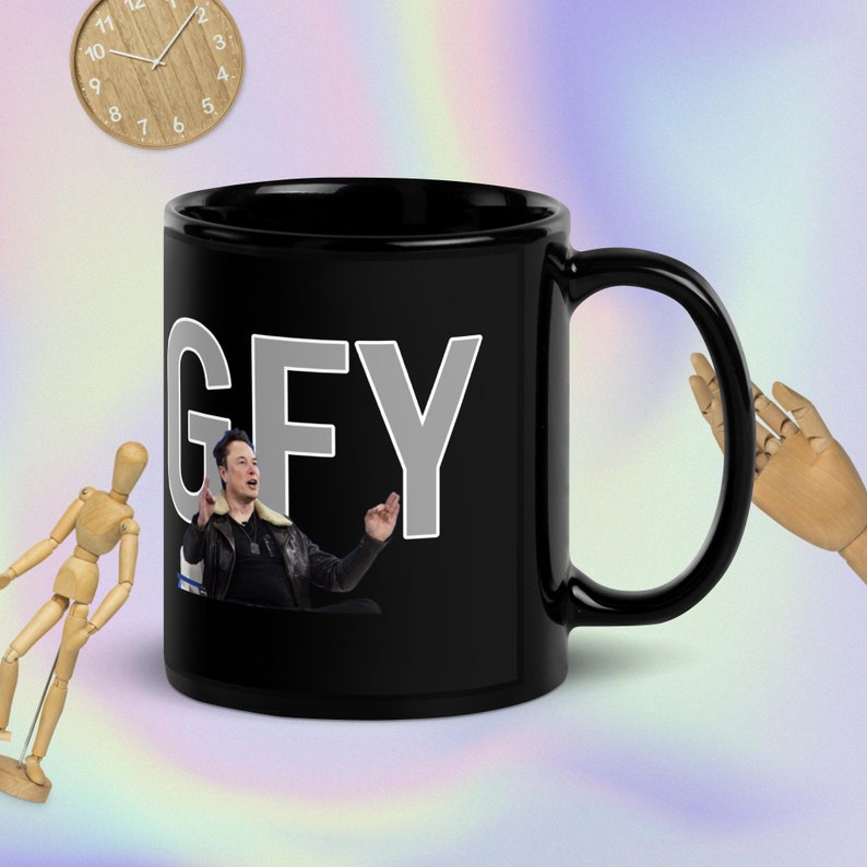 Elon Musk GFY Go F Yourself Funny Black Glossy Mug - Etsy