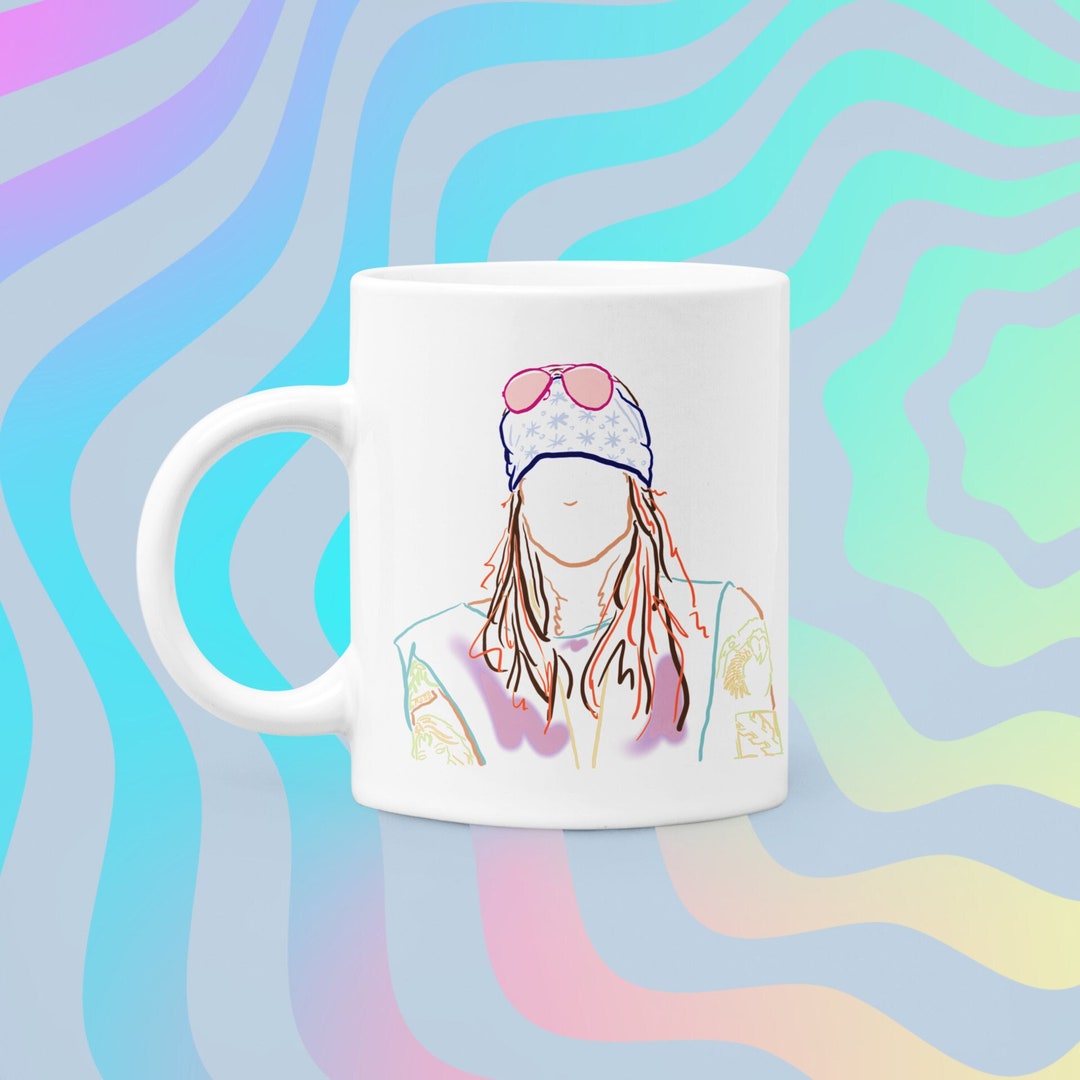 Axl Rose Coffee Mug White Ceramic Glossy for Guns N Roses 90s Music ...