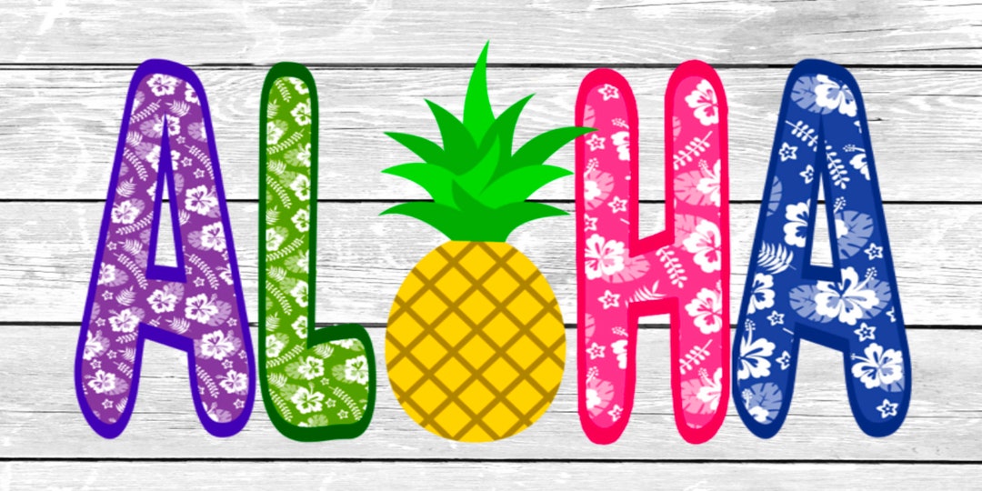 Aloha Wreath Sign, Hawaiian Wreath Attachment, Hawaii Beach Decor, 12 ...
