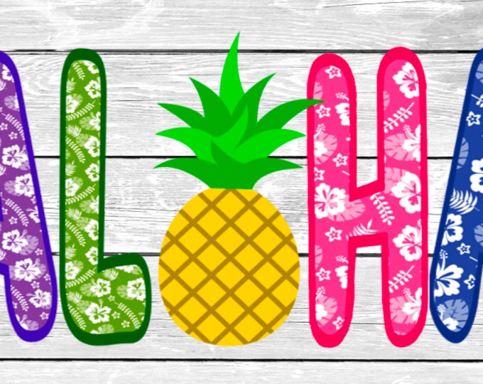 Aloha Wreath Sign, Hawaiian Wreath Attachment, Hawaii Beach Decor, 12 ...