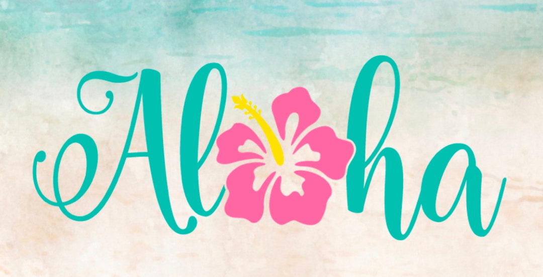 Aloha Wreath Sign, Hawaiian Wreath Attachment, Hawaii Beach Decor,, 12 ...