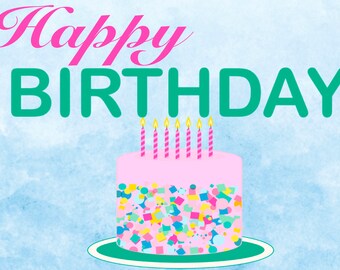 Happy Birthday Attachment - Etsy