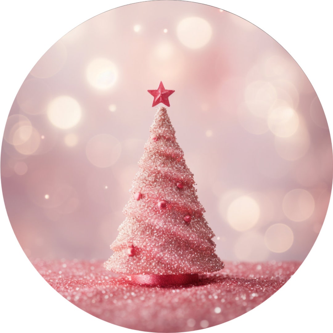 Pink Christmas Sign, Christmas Wreath Sign, Pink Christmas Tree, Pink ...