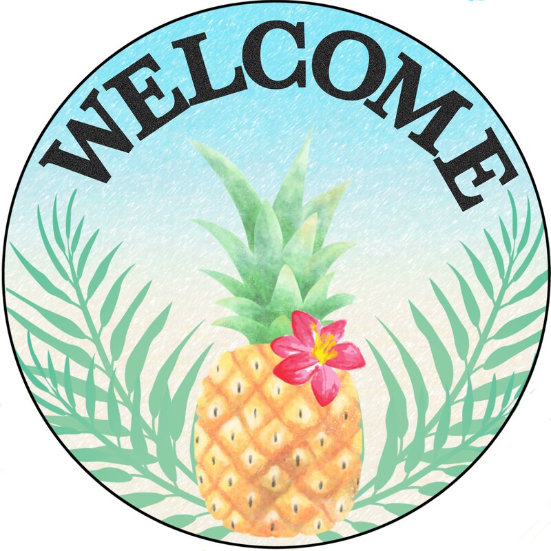 Pineapple Welcome Sign - Etsy