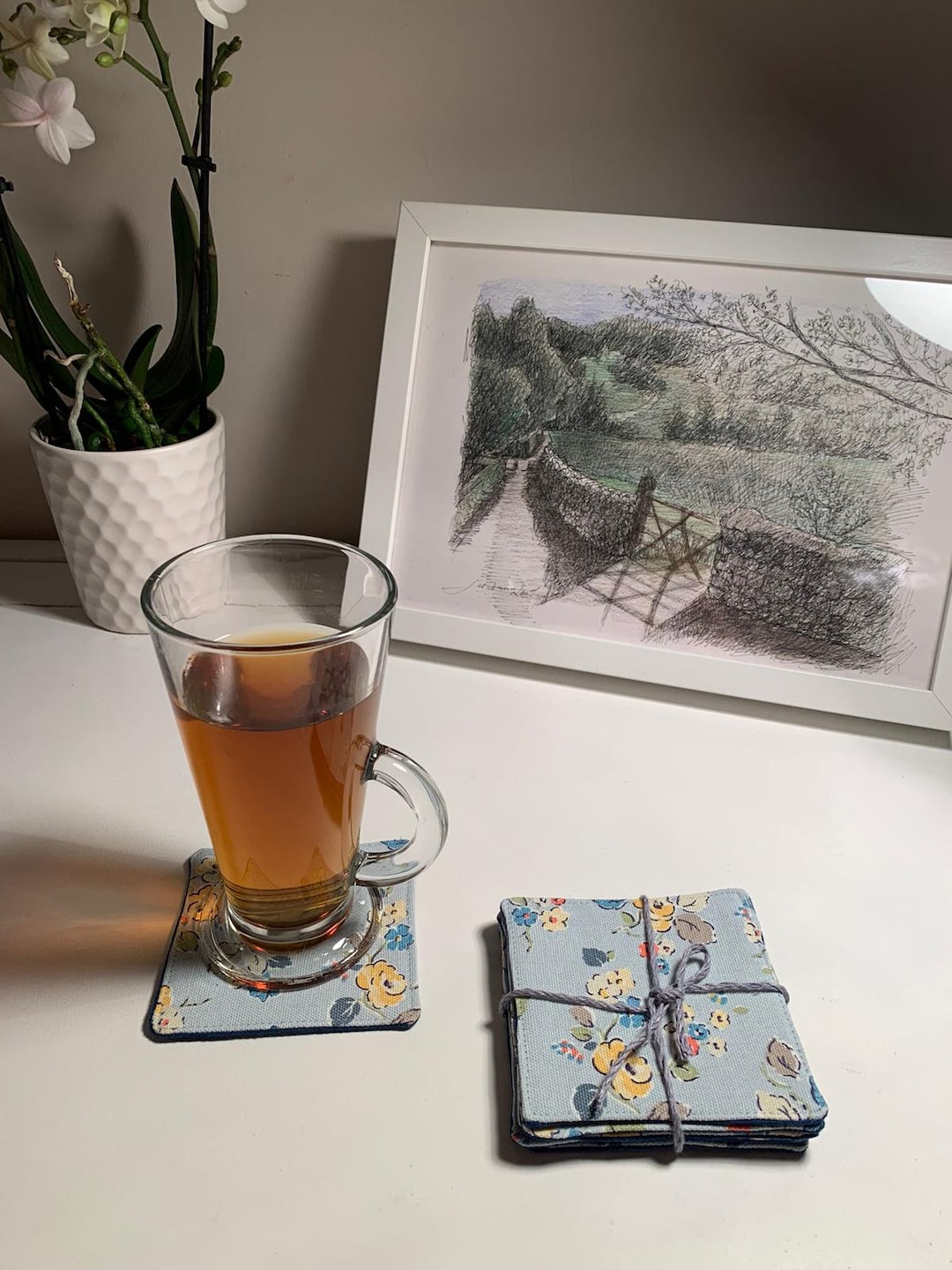 Handmade Cath Kidston Cotton Coasters, Floral Print, Washable - Etsy